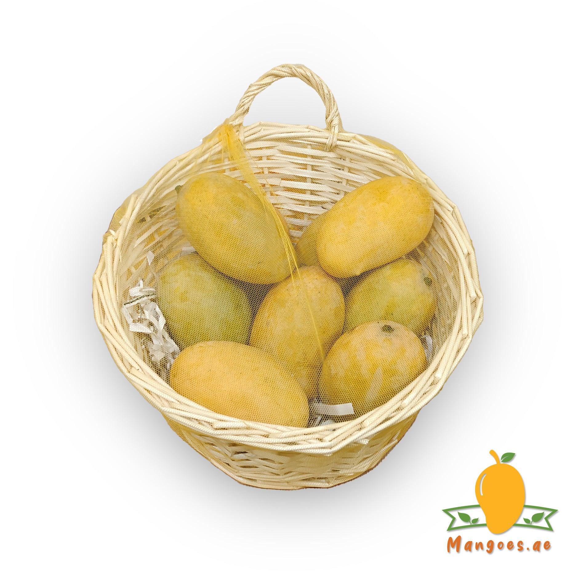Shop Kesar Mangoes 3kg Gift Basket in UAE, Dubai, Sharjah, Ajman, Abu Dhabi